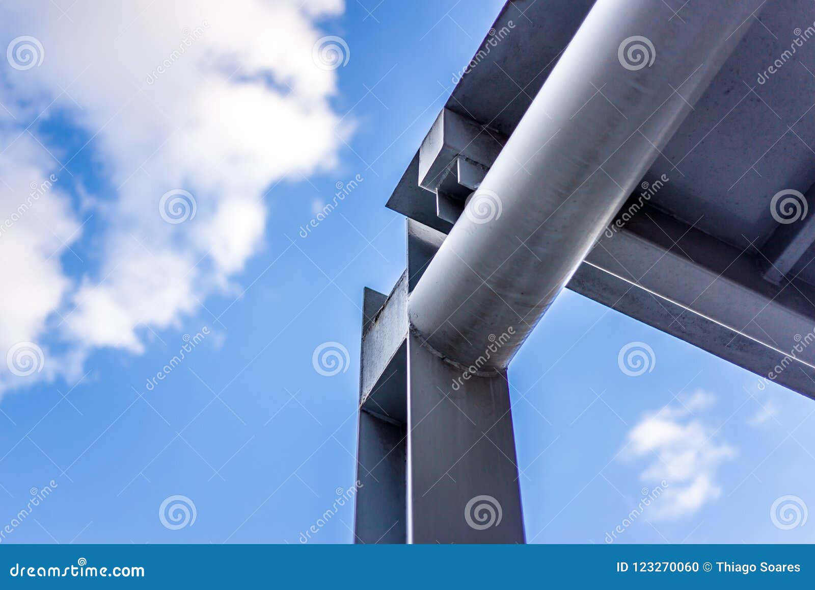 Metalic Beam Structure of a Building Stock Photo - Image of painted ...