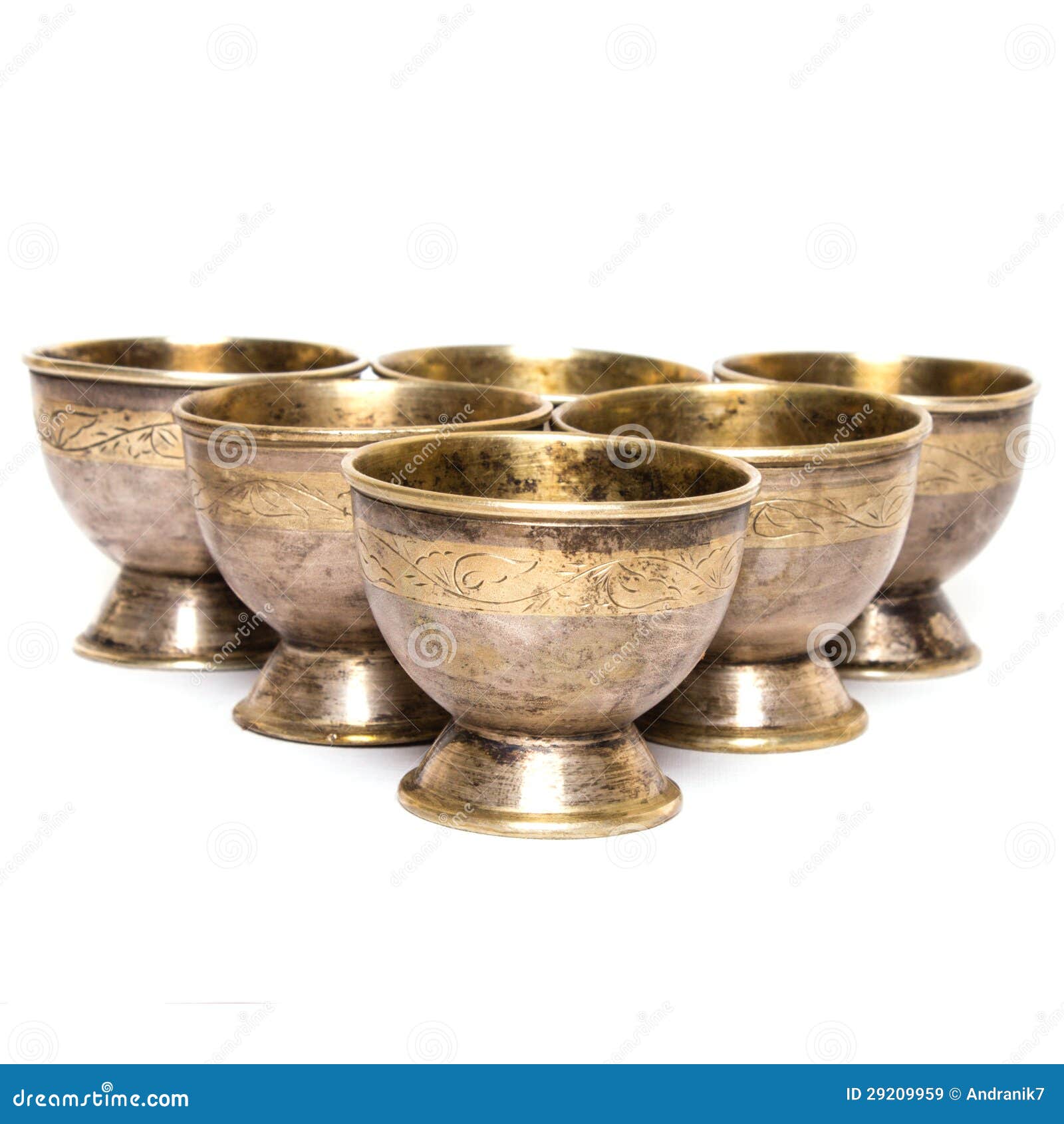 Metalic cups stock image. Image of cutout, bronze, antique - 29209959