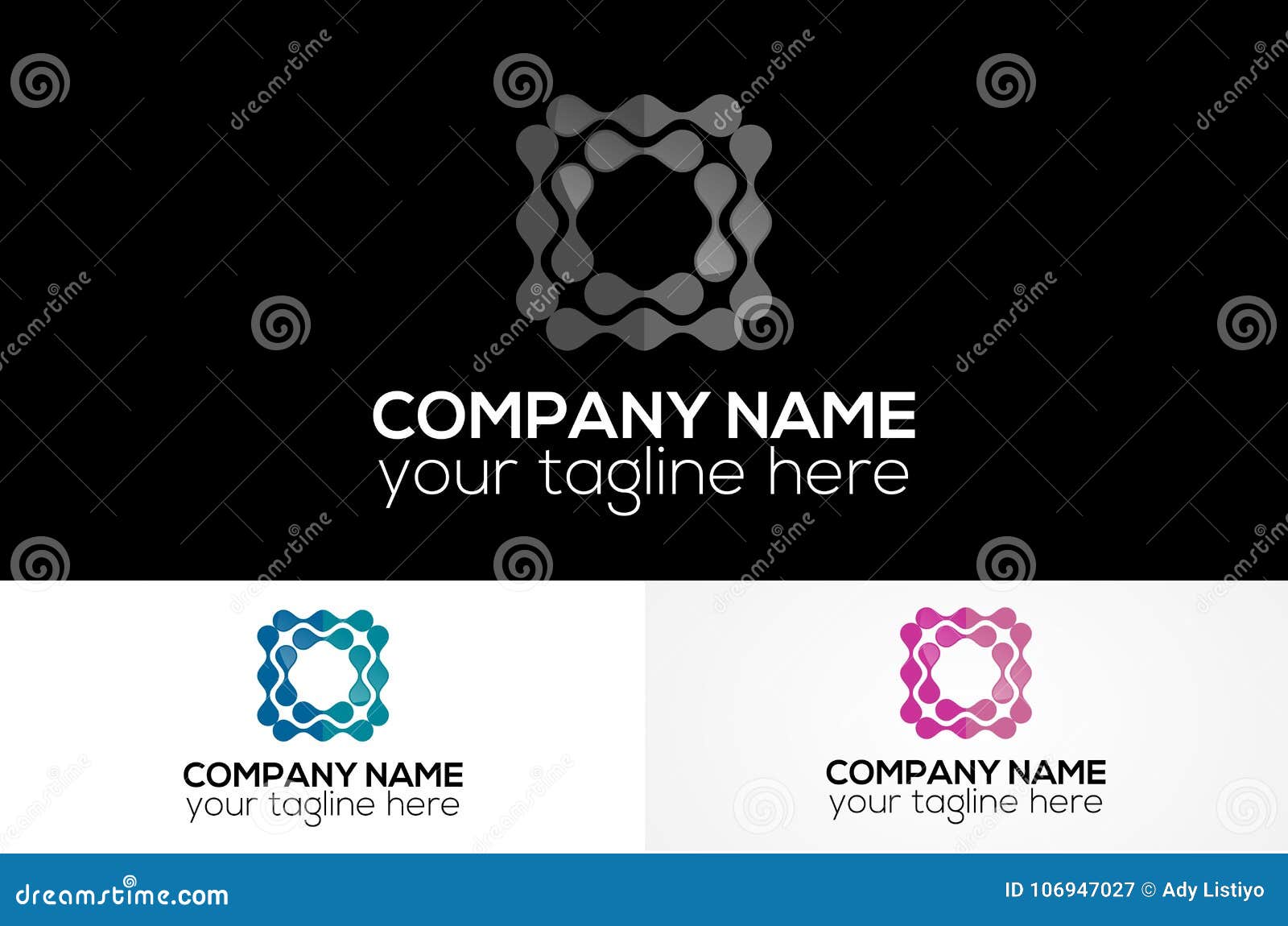 Metalic Dot Square Logo Template Design Stock Illustration ...