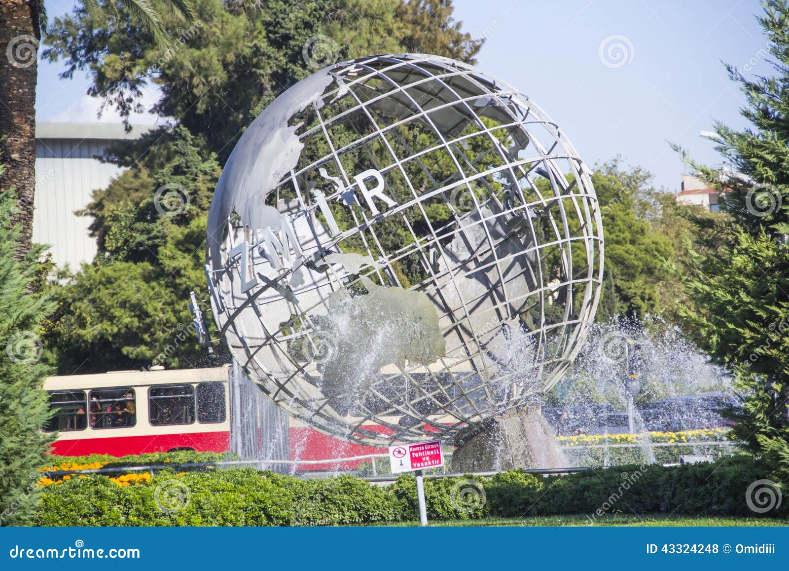 Metalic globe in a square stock photo. Image of asia - 43324248