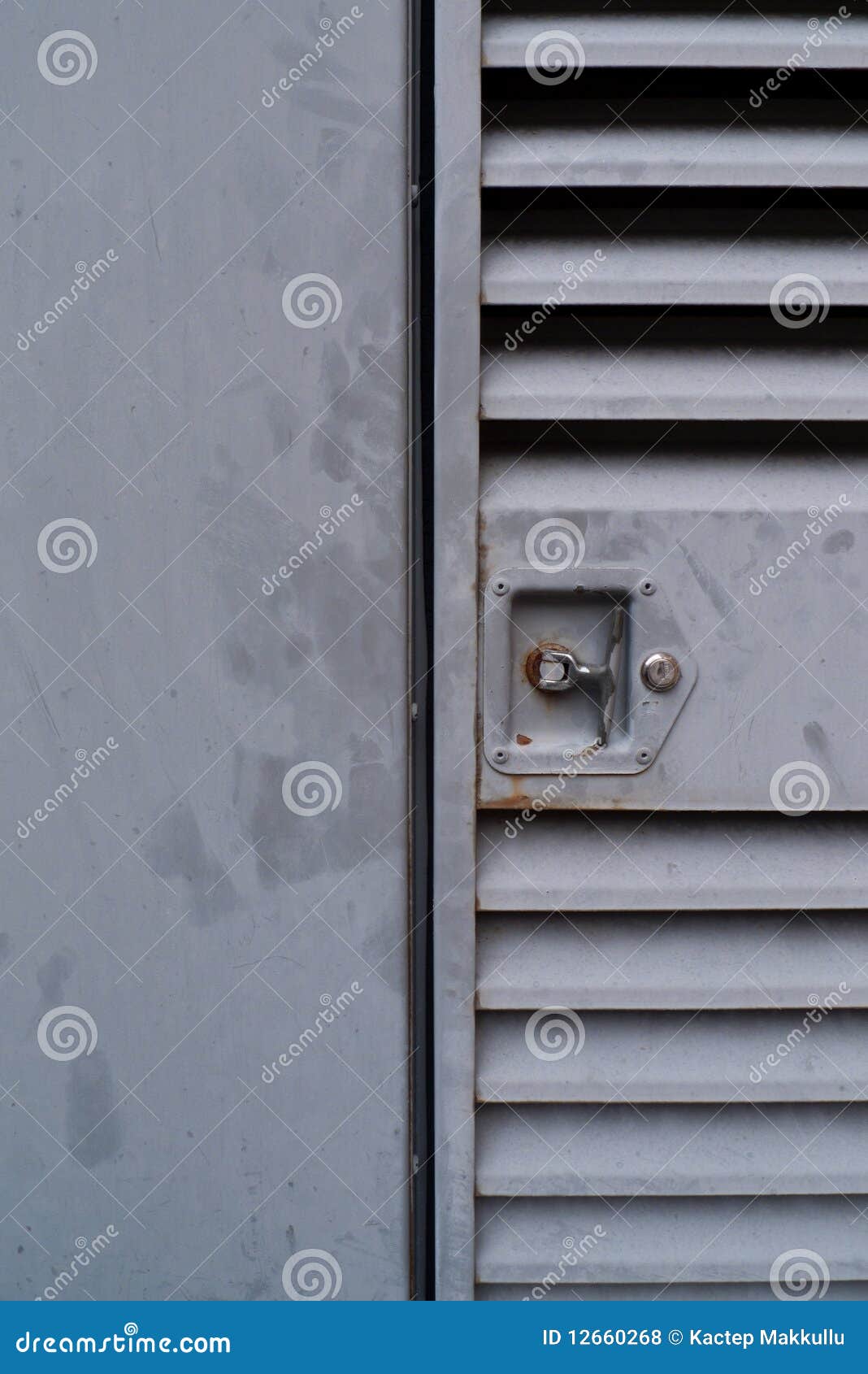 Metalic Locked Door stock photo. Image of locked, slotted - 12660268