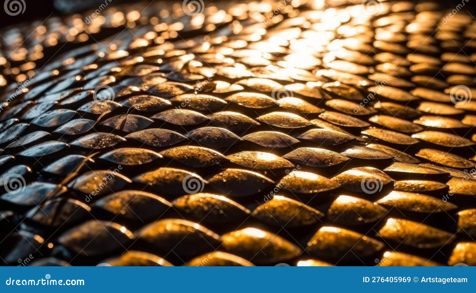 Metalic Scales of Fish, Macro. AI Generated Stock Image - Image of ...