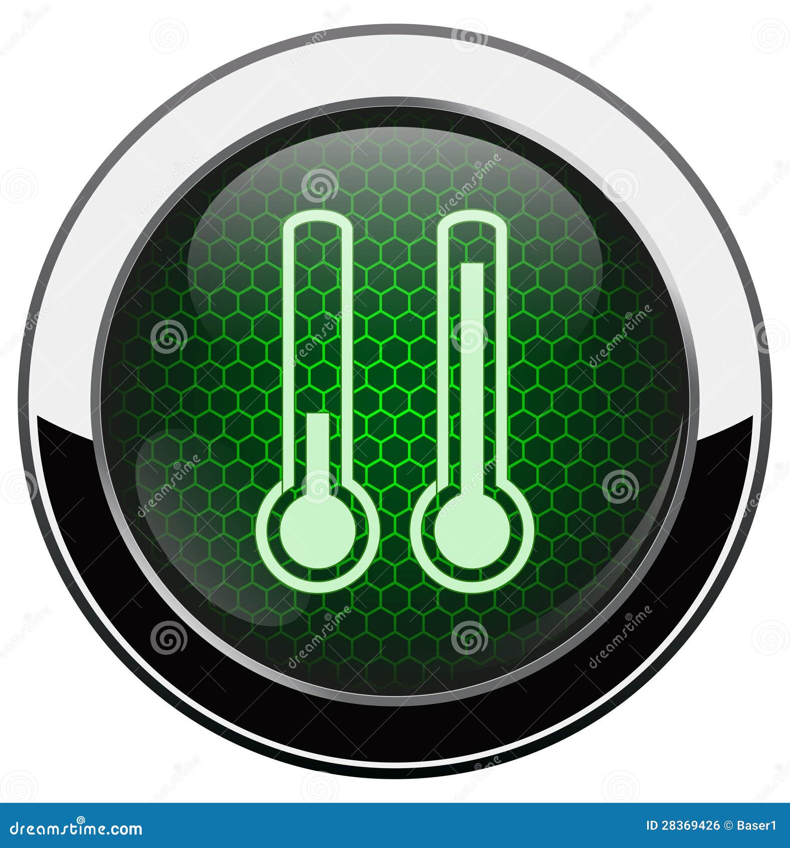 Metalic thermometer icon stock vector. Illustration of logo - 28369426