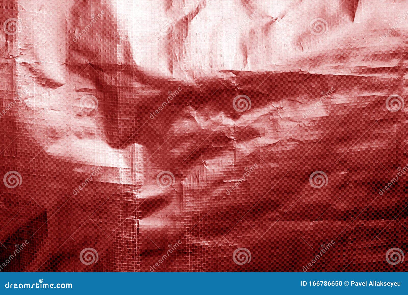 Metalized Plastic Wrap Texture with Crumples in Red Tone Stock Photo ...