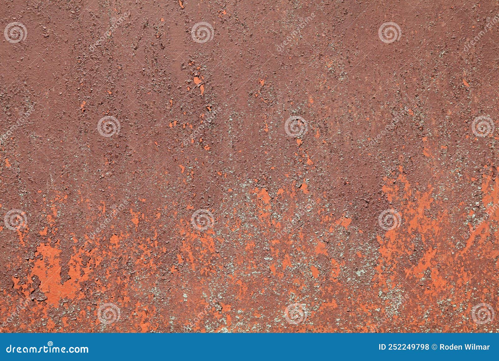 Metall Wall With A Layer Of Old Shabby White Paint And Rust, Background ...