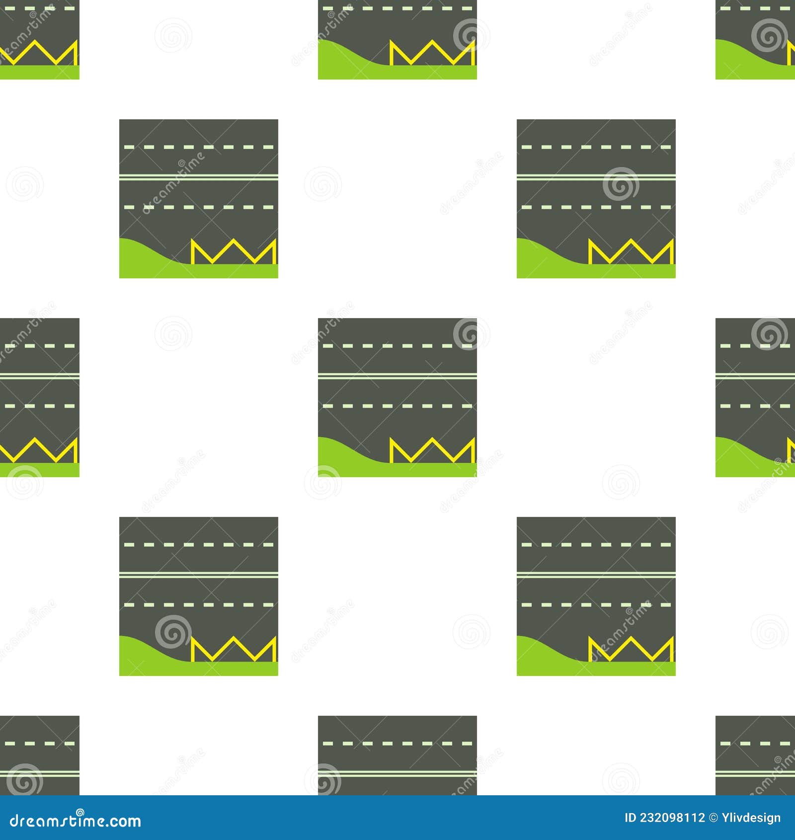 Metalled Road Pattern Seamless Vector Stock Vector - Illustration of ...
