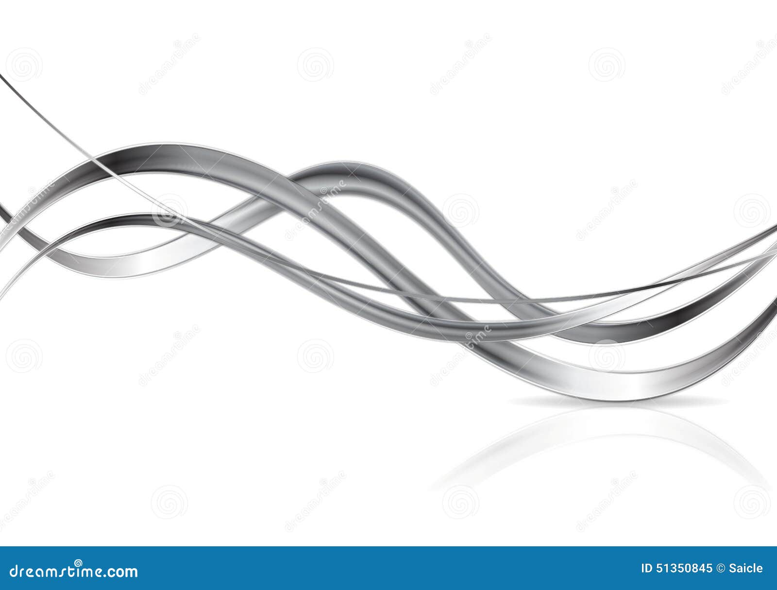 Metallic Abstract Waves on White Background Stock Vector - Illustration ...