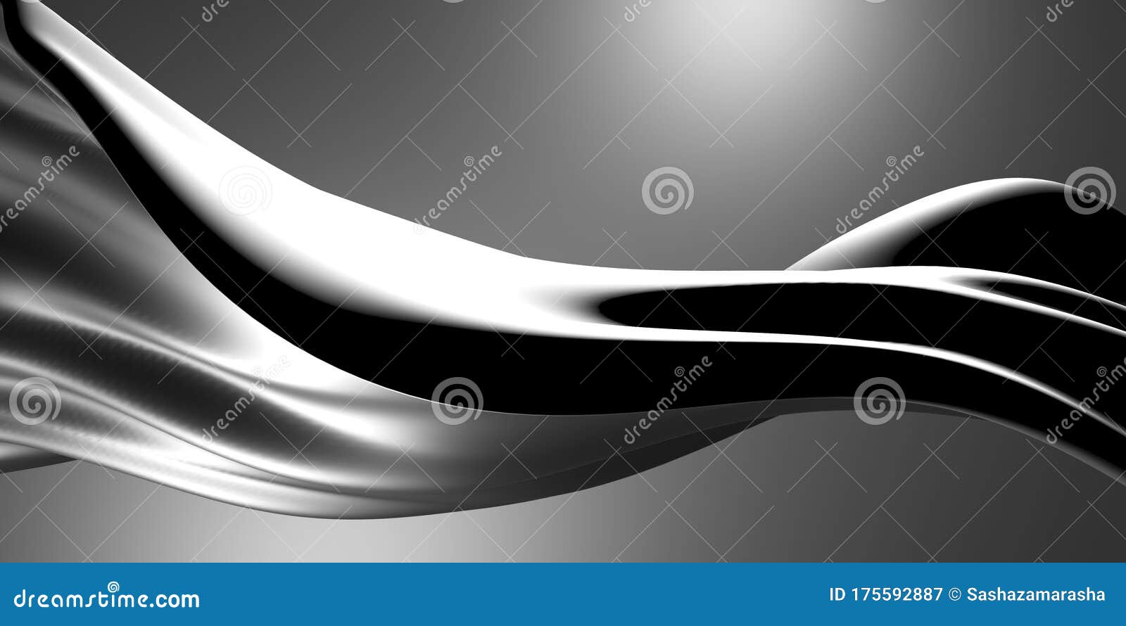 Metallic Abstract Wavy Liquid Background Stock Illustration ...
