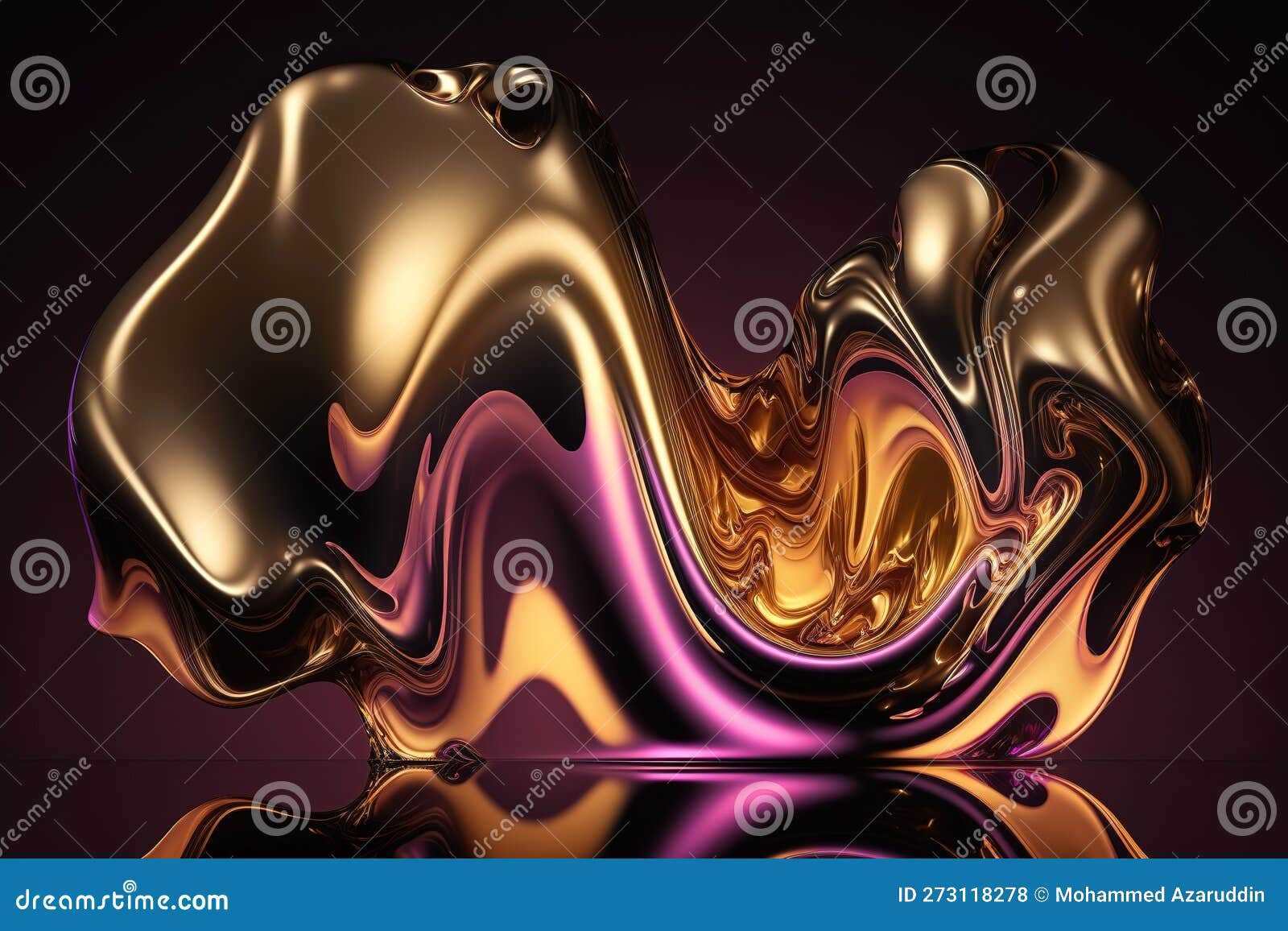 Metallic Abstract Wavy Liquid Background Layout Design Tech Innovation ...