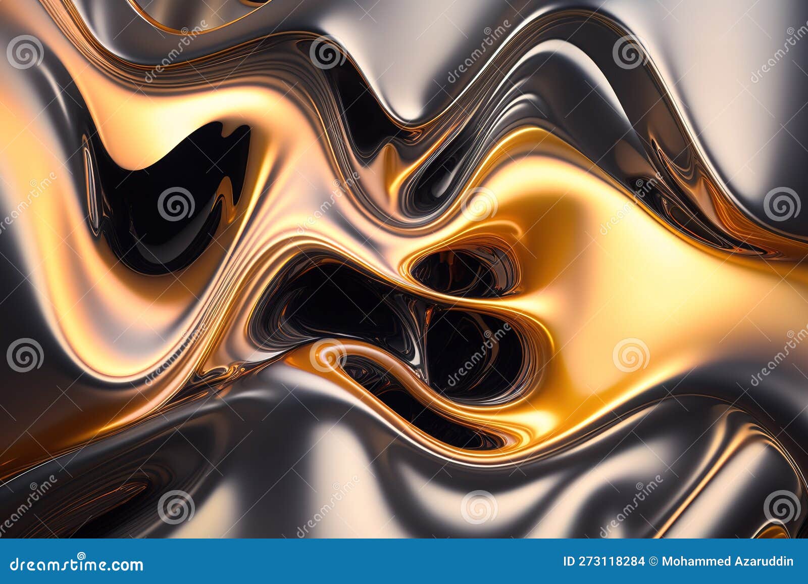 Metallic Abstract Wavy Liquid Background Layout Design Tech Innovation ...