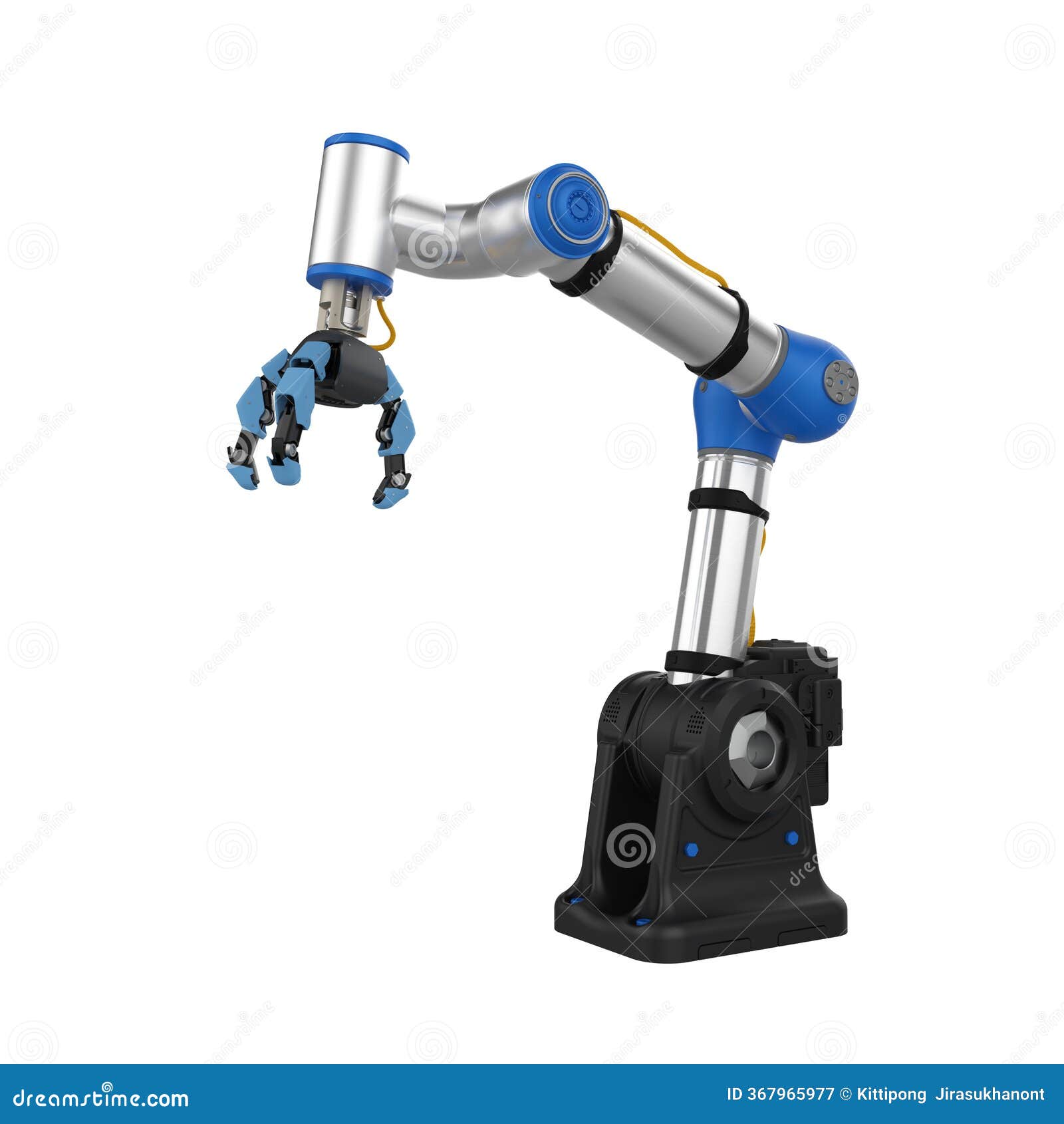 Robotic Arm Gripper Holding Object With Sensors Icon Royalty-Free Stock ...