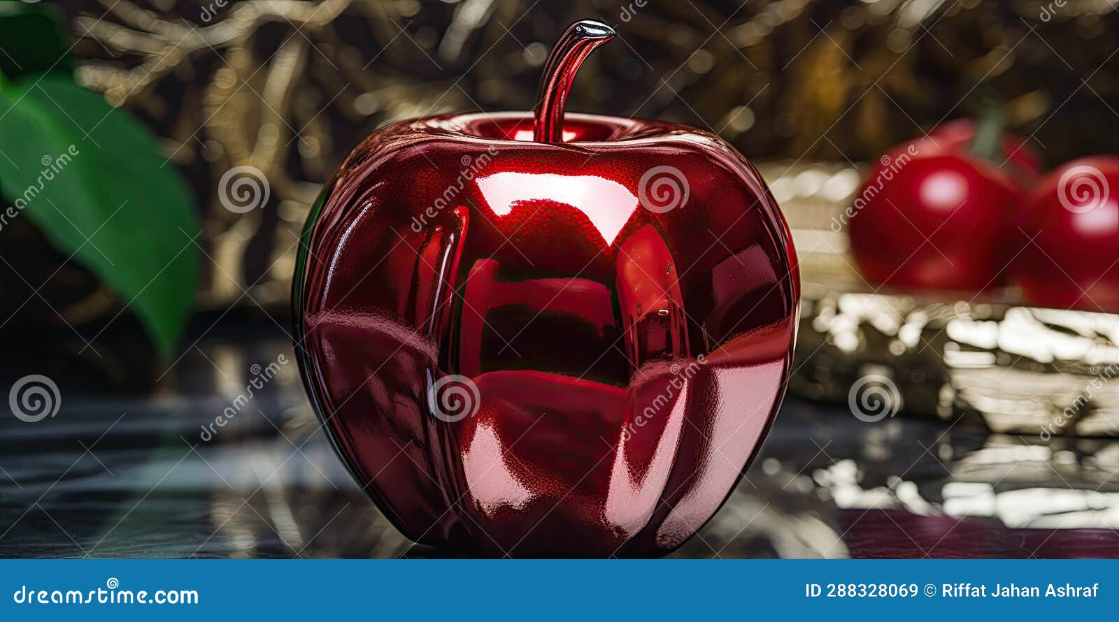 Metallic Apple Red Apple Smooth Surface - Metallic Light Stock ...
