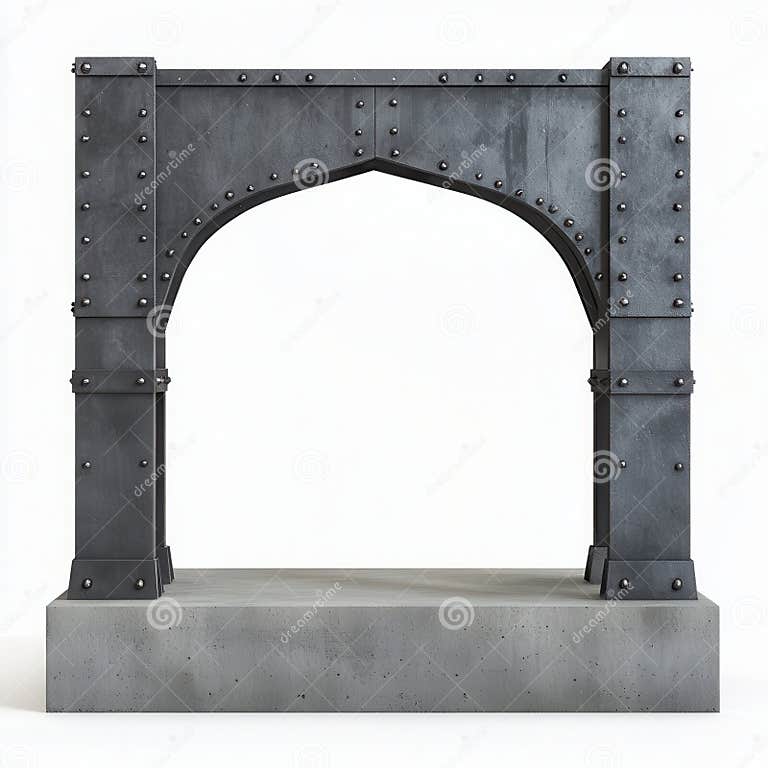 A Metallic Arch Structure with a Concrete Base, Designed for ...