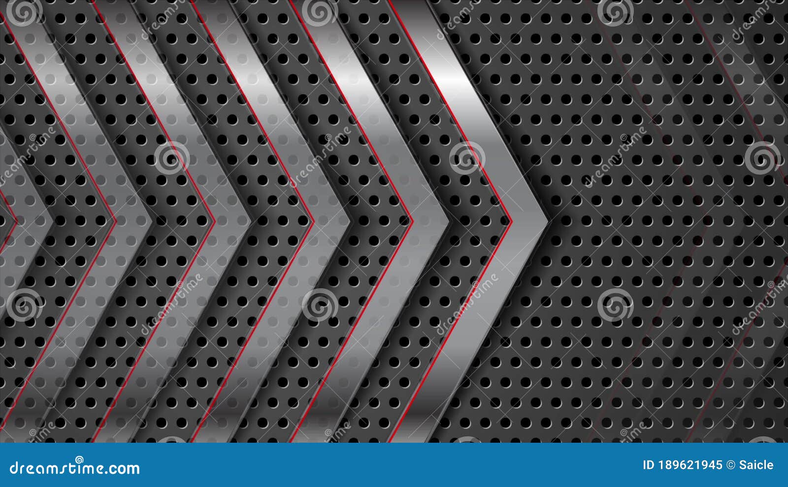 Metallic Arrows on Dark Perforated Background Motion Design Stock Video ...