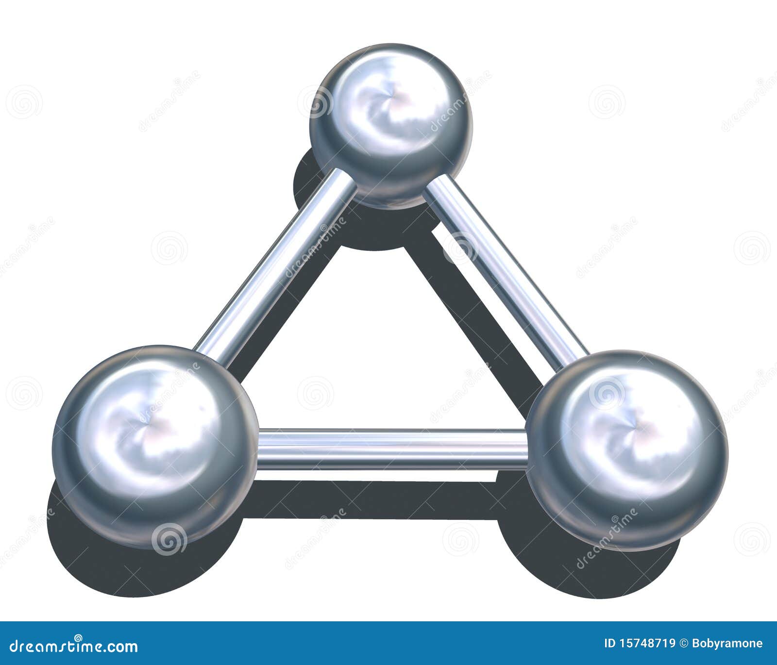 Metallic atoms and bonds stock illustration. Illustration of chemistry ...