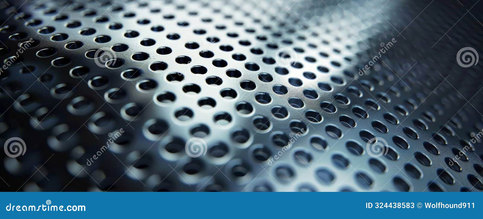 Metallic Background Featuring an Intricate, Perforated Metal Pattern ...