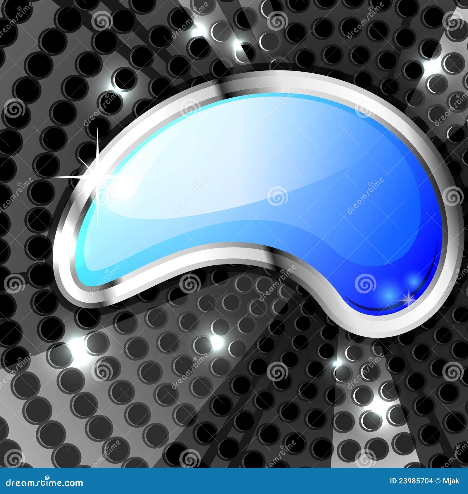 Metallic Background With Glossy Speech Bubble Stock Vector ...