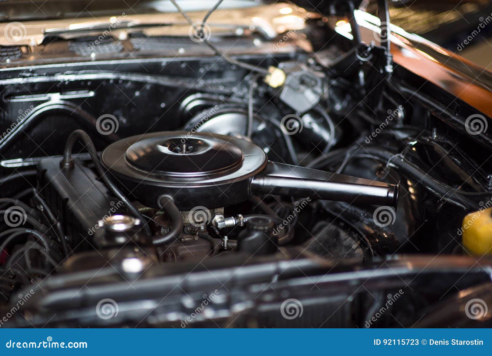 Metallic Background of the Internal Combustion Engine. Stock Image ...