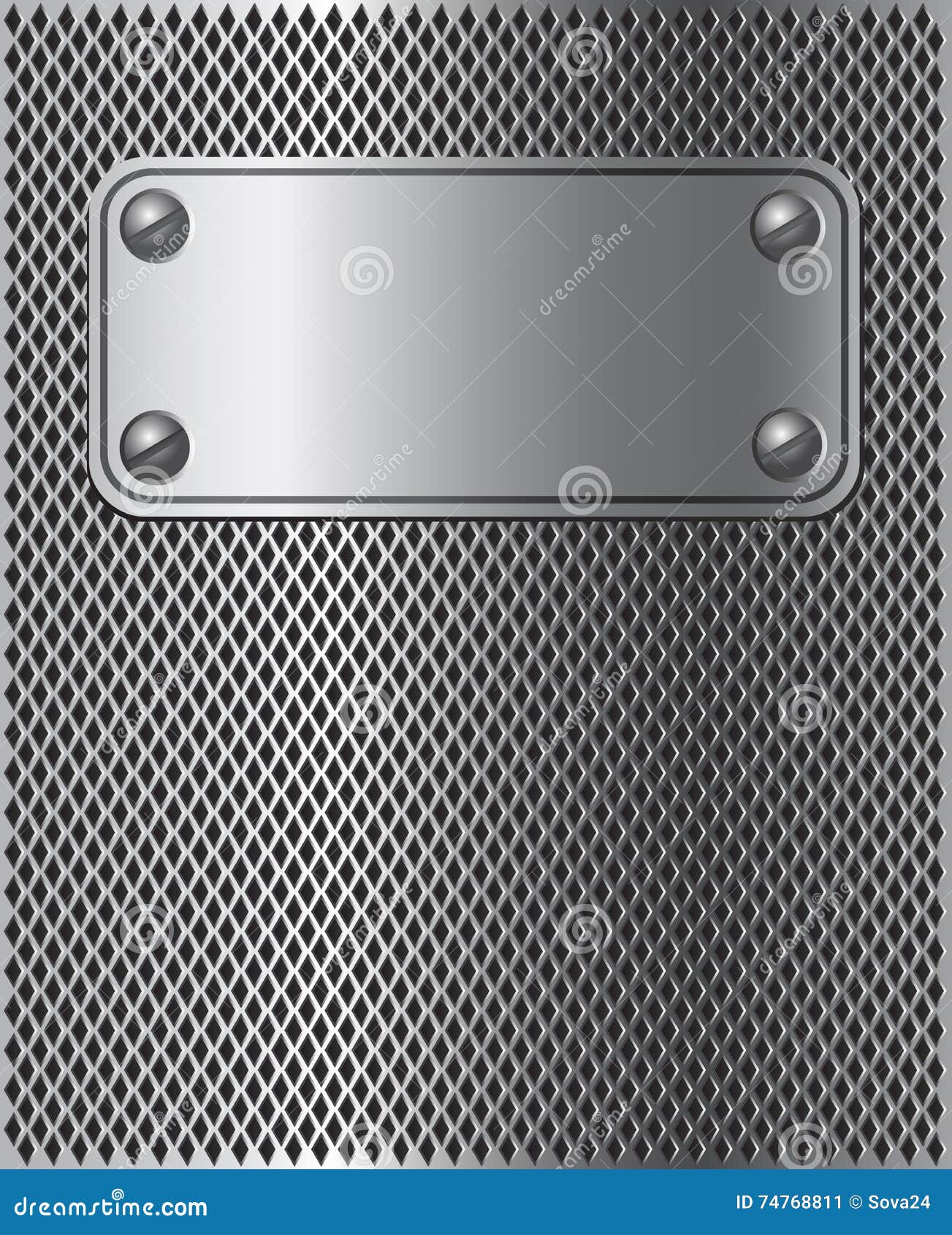 Metallic Background with the Label Stock Vector - Illustration of ...