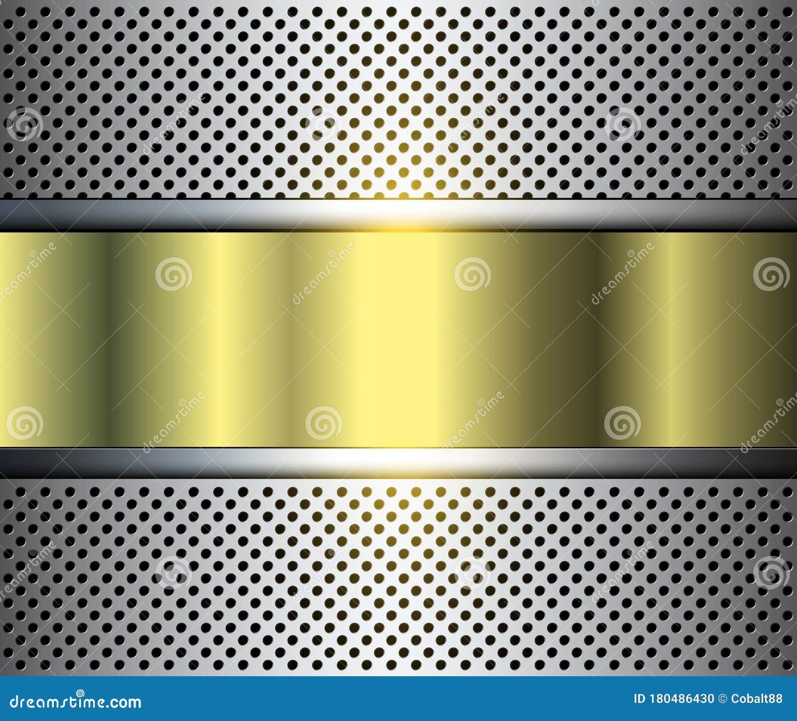 Metallic Background with Perforated Holes Pattern Stock Vector ...