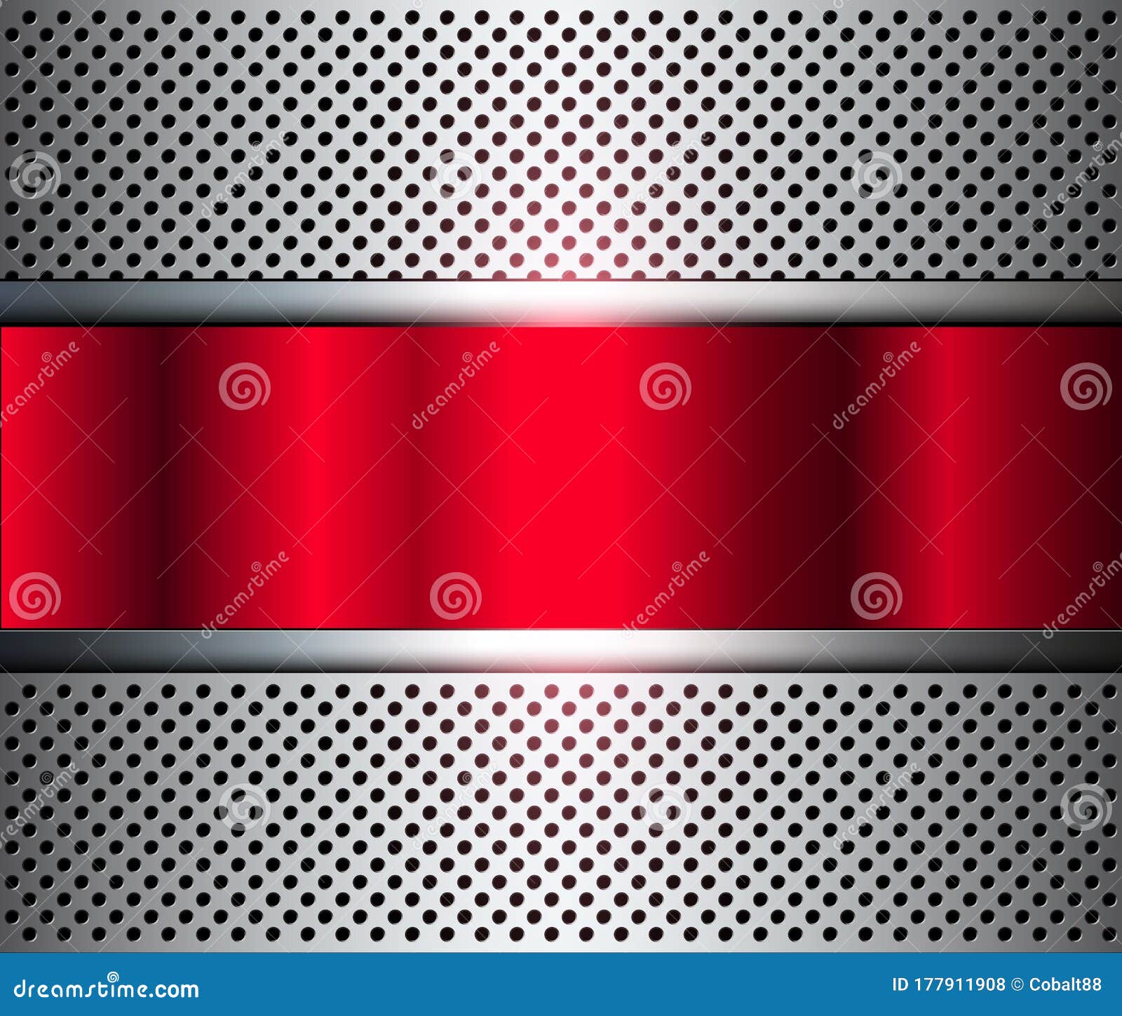 Metallic Background with Perforated Holes Pattern Stock Vector ...