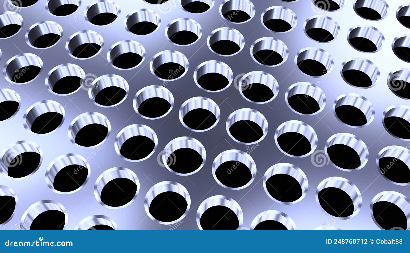 Metallic Background with Punched Holes Pattern Stock Illustration ...