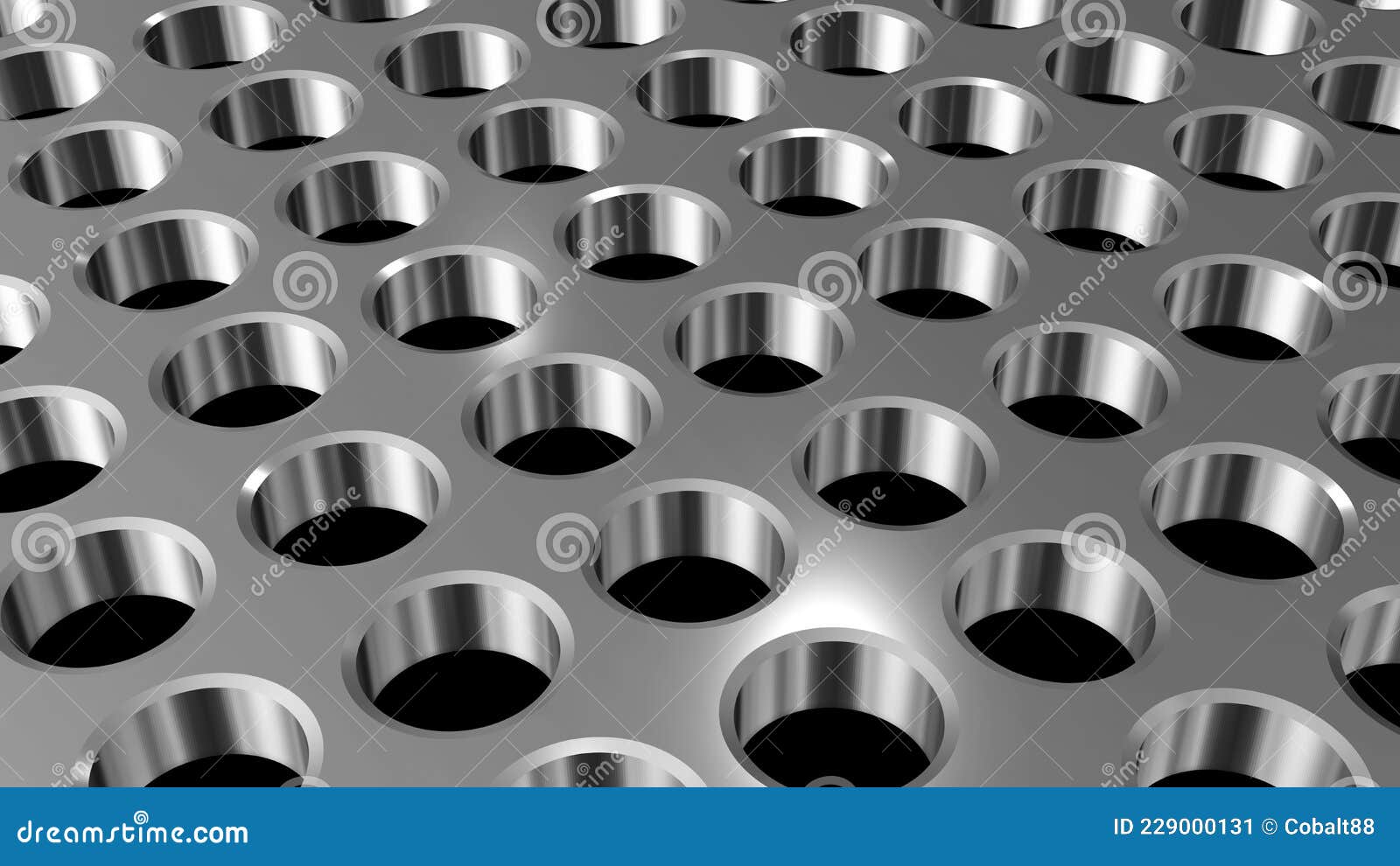 Metallic Background with Punched Holes Pattern Stock Illustration ...