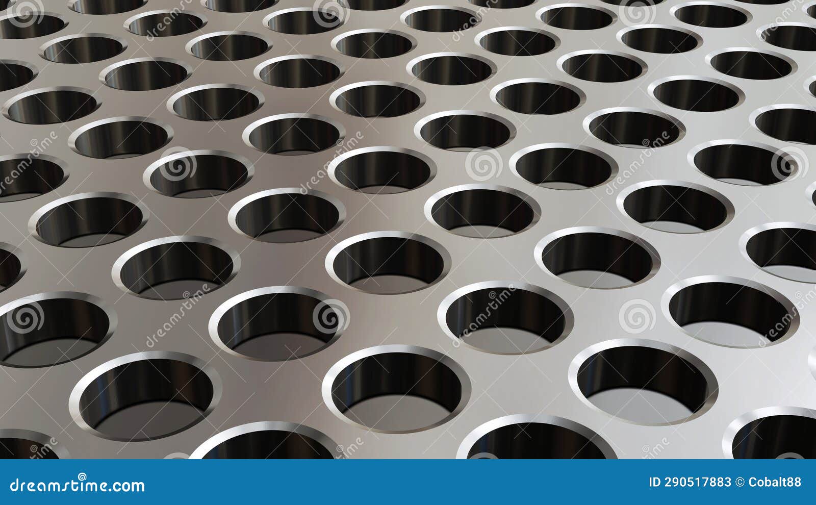 Metallic Background with Punched Holes Pattern Stock Illustration ...