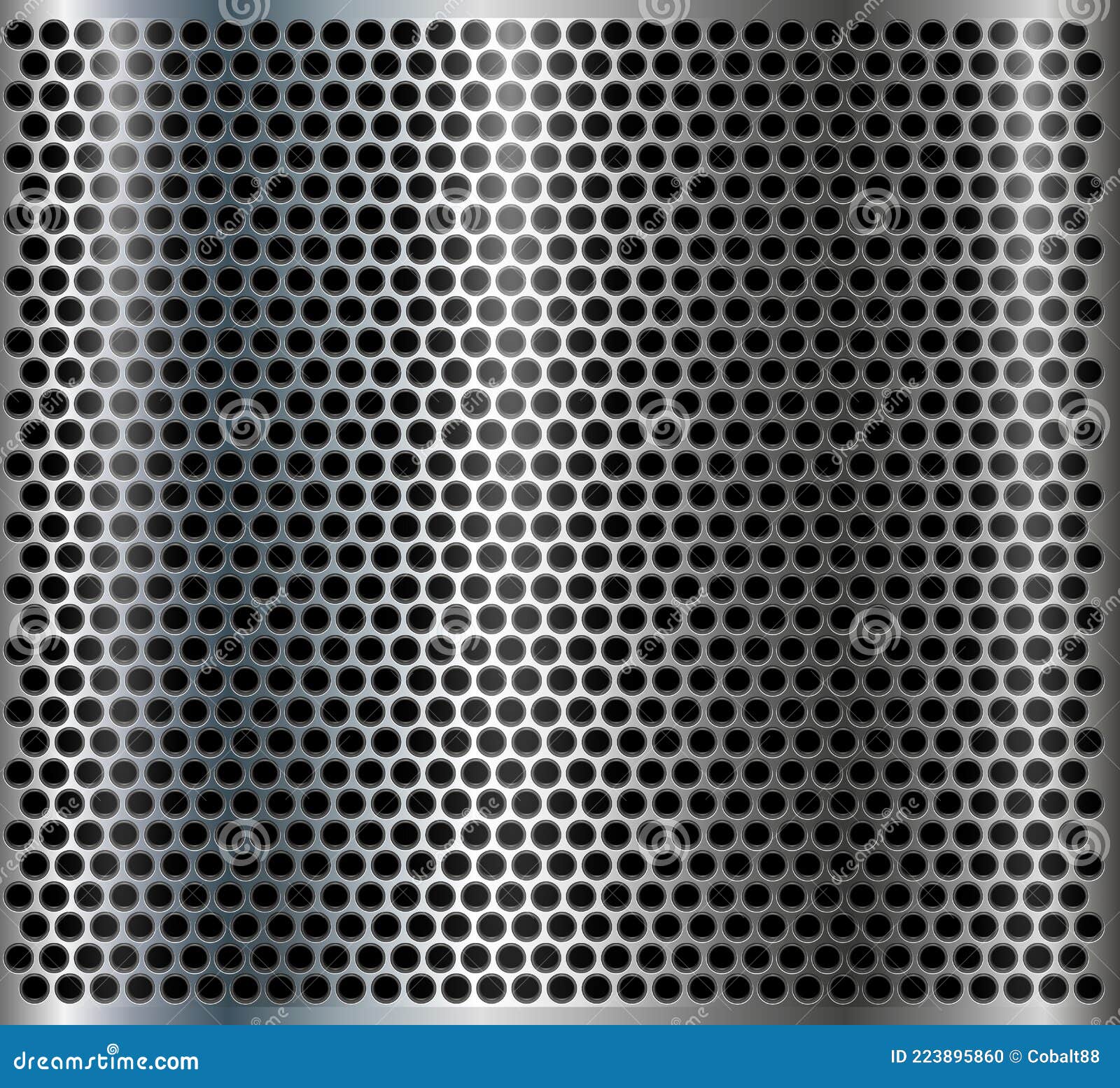 Metallic Background with Punched Holes Pattern Stock Vector ...