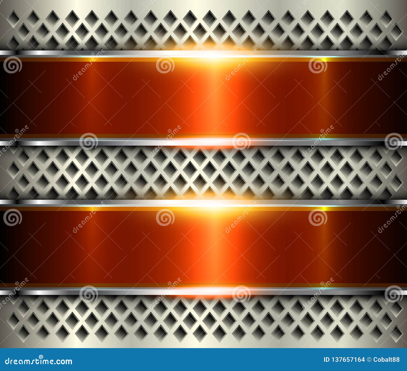 Metallic Background Silver Orange Stock Vector - Illustration of orange ...