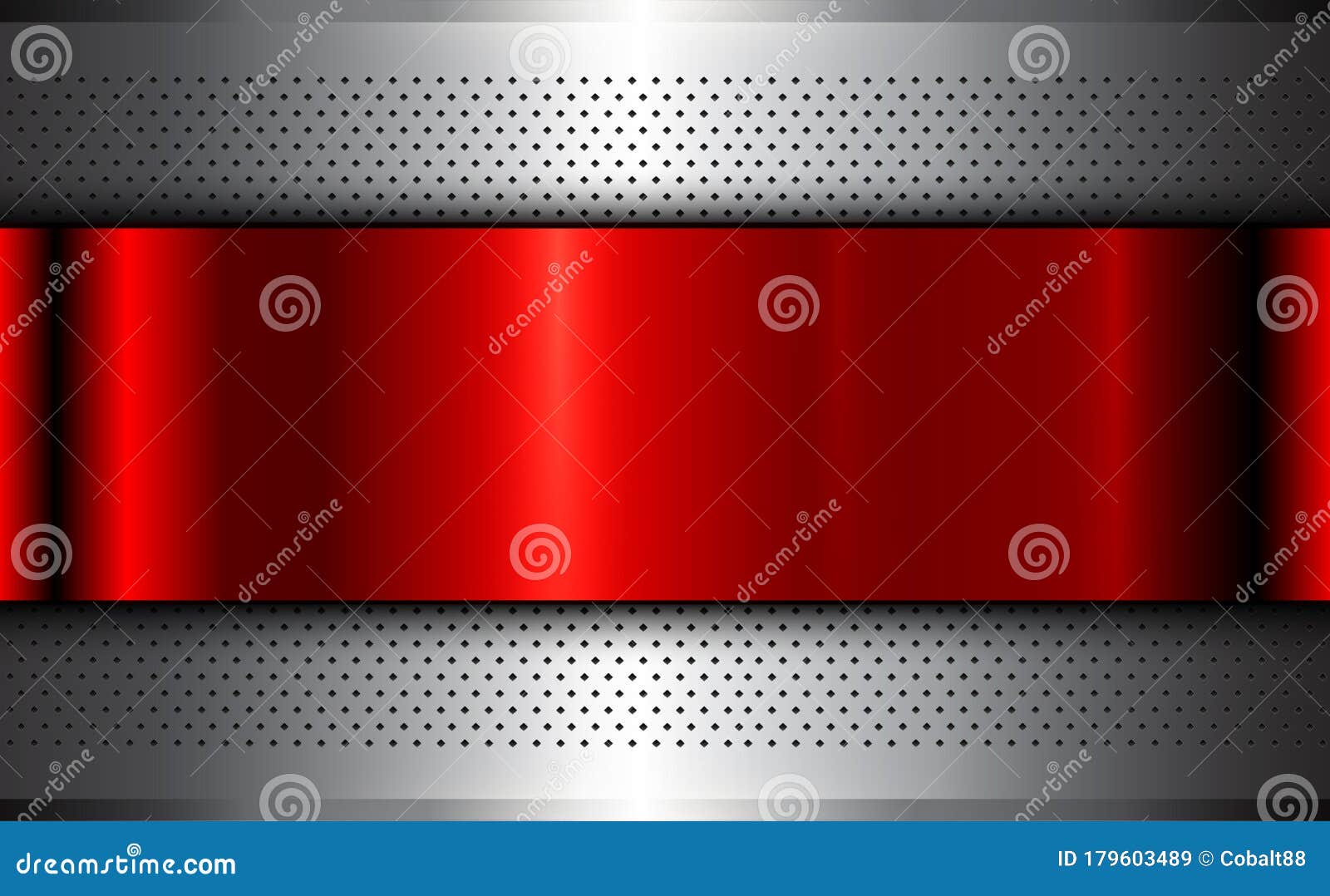 Metallic Background Silver Red Stock Vector - Illustration of holes ...