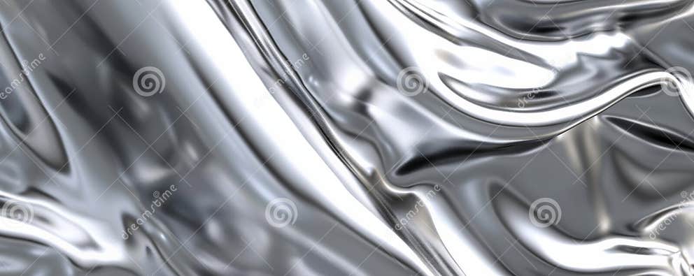 Metallic Background with a Smooth, Reflective Silver Finish, Capturing ...