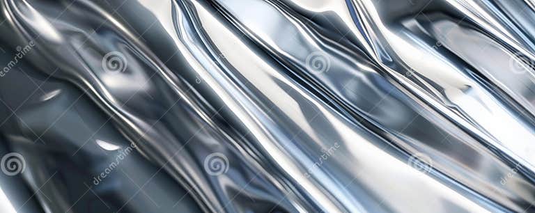 Metallic Background with a Smooth, Reflective Silver Finish, Capturing ...