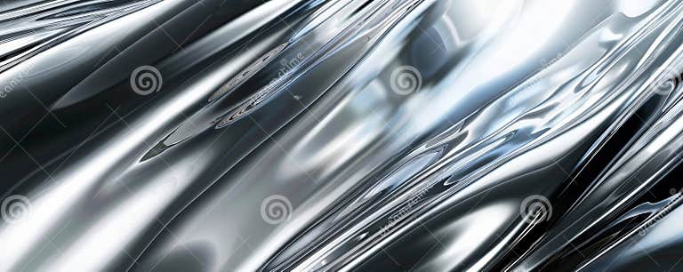 Metallic Background with a Smooth, Reflective Silver Finish, Capturing ...