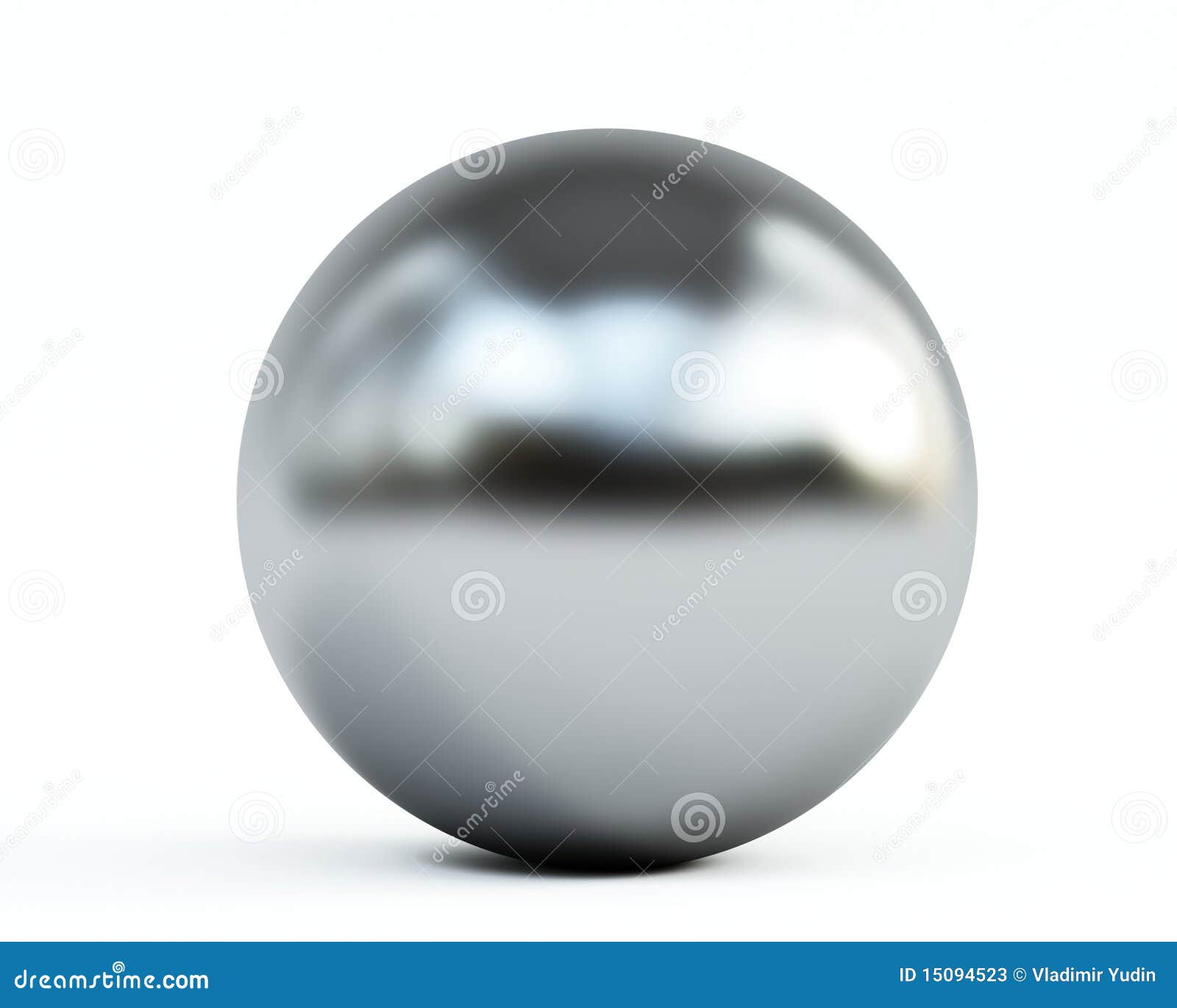 Metallic ball on white stock illustration. Illustration of background ...
