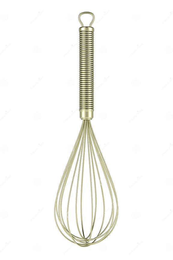 Metallic Balloon Whisk, Front View. 3D Rendering Stock Illustration ...