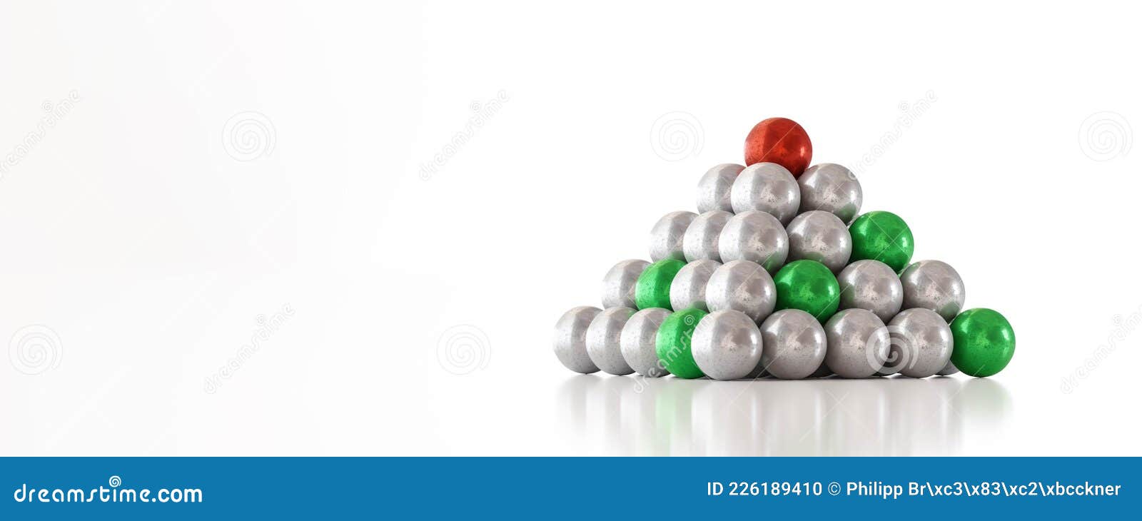 Metallic Balls Pyramid Hr Selection Process Concept 3d Render ...