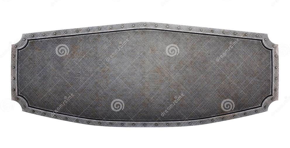 Metallic banner stock illustration. Illustration of iron - 11391822