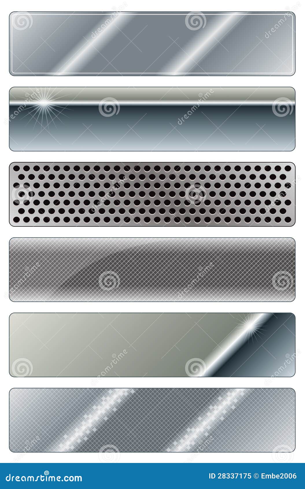 Metal Banners stock vector. Illustration of design, grey - 28337175