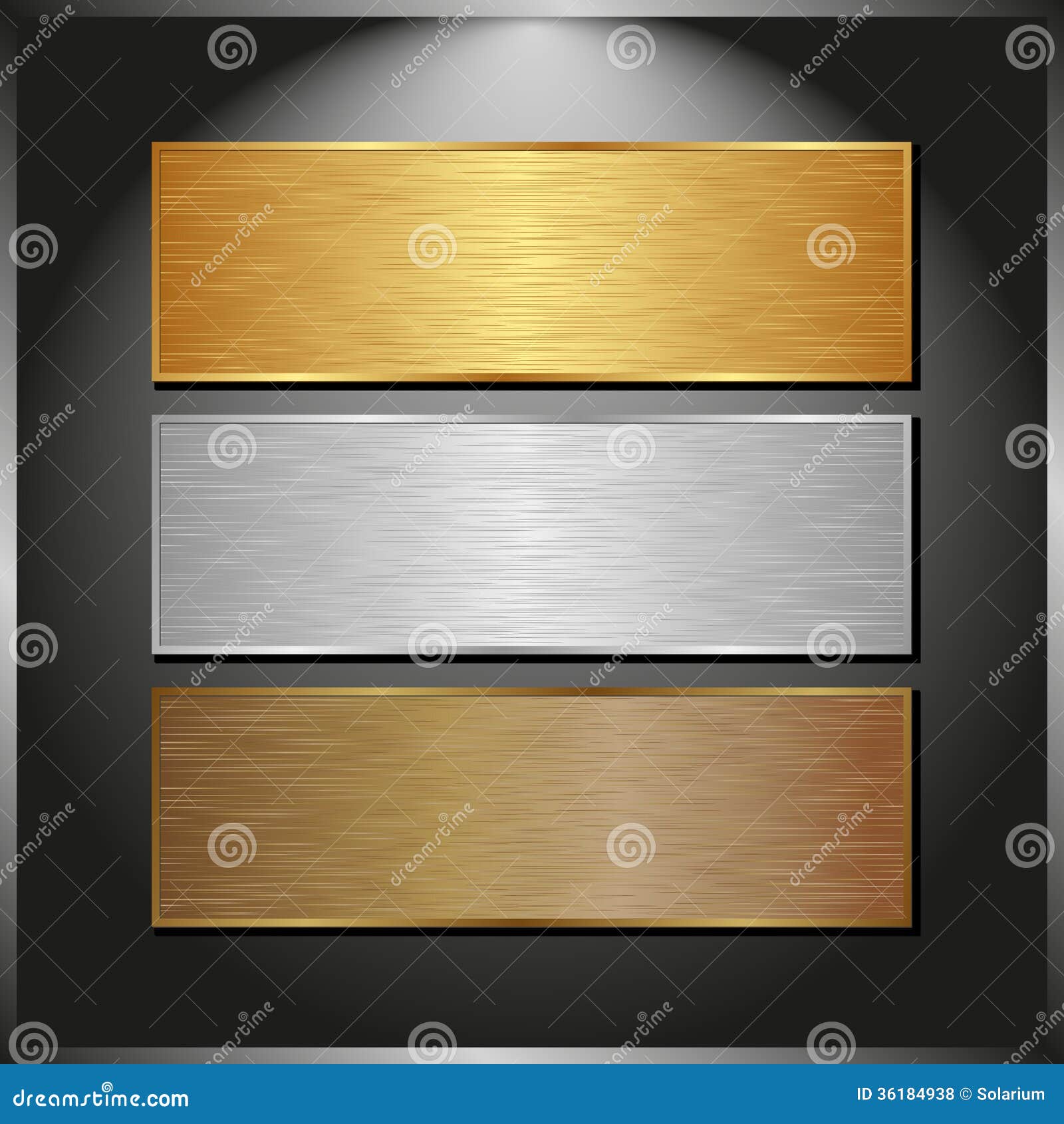 Metallic banners stock vector. Illustration of frame - 36184938