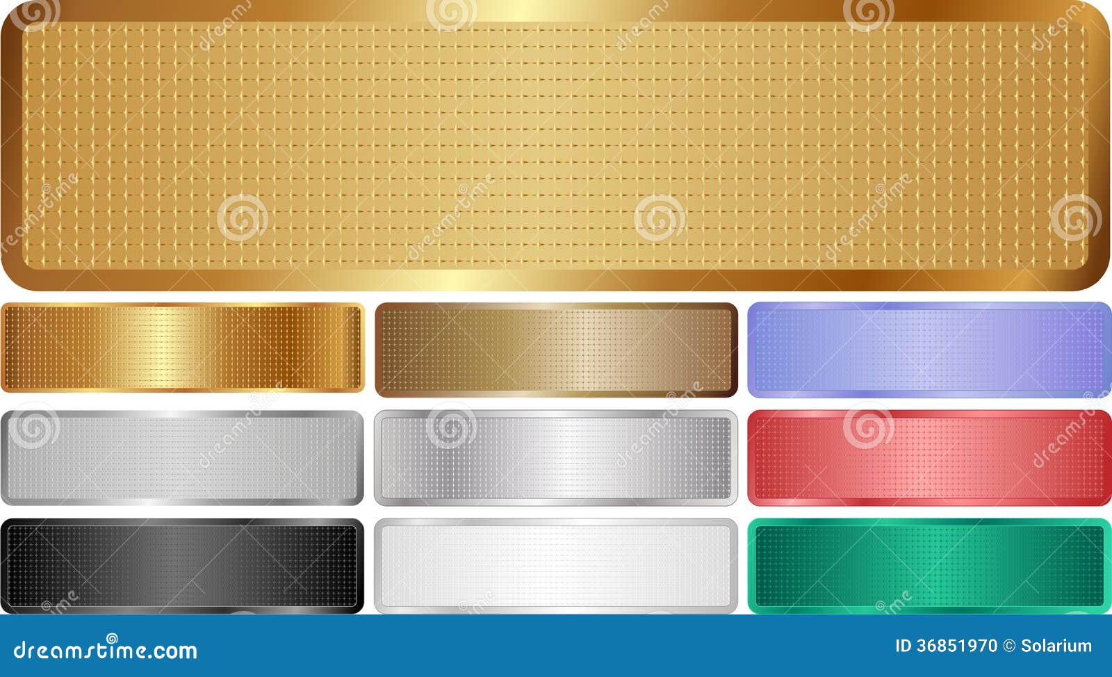 Metallic banners stock vector. Illustration of modern - 36851970