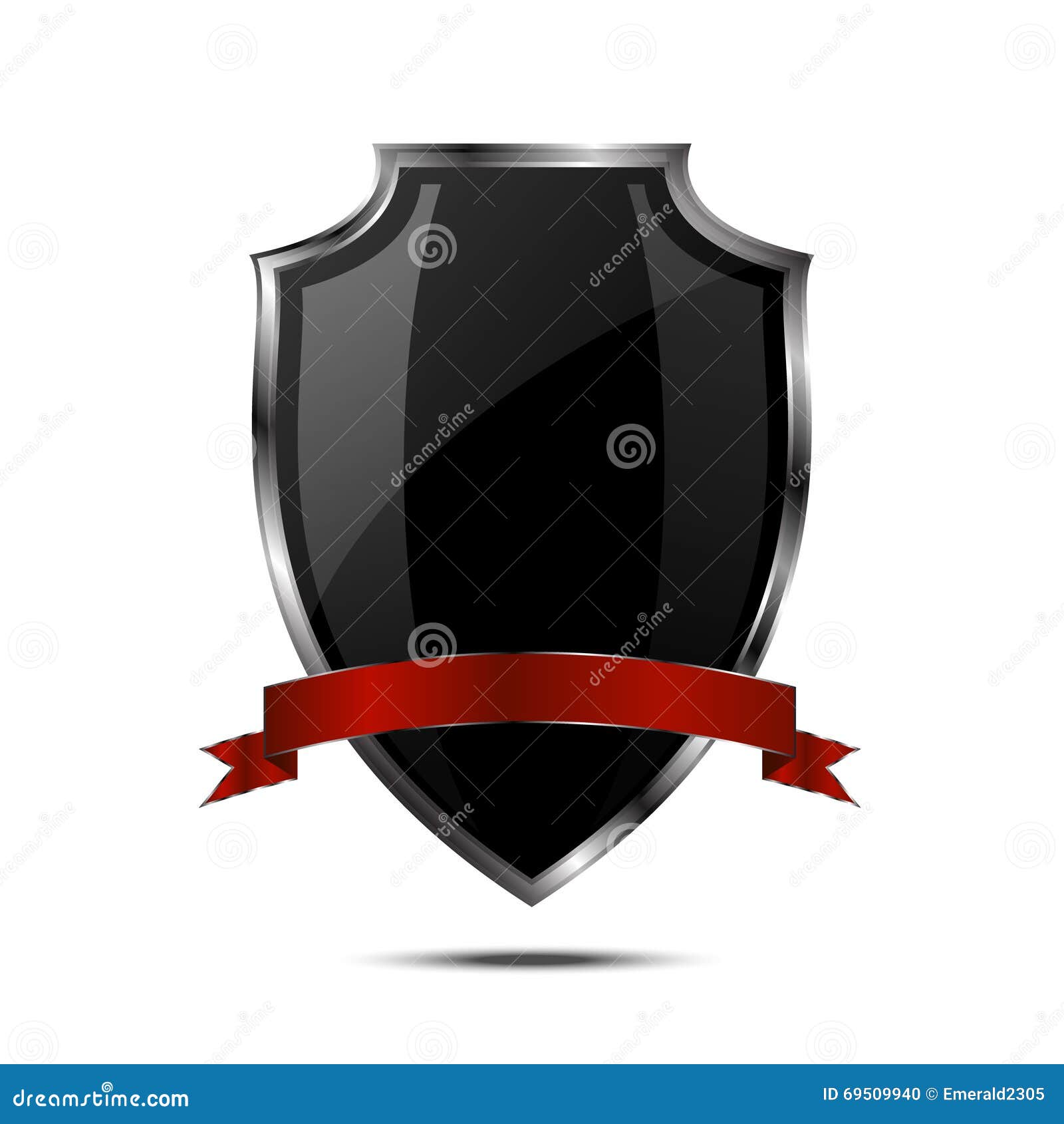 Metallic Black Silver Shield Stock Vector - Illustration of design ...