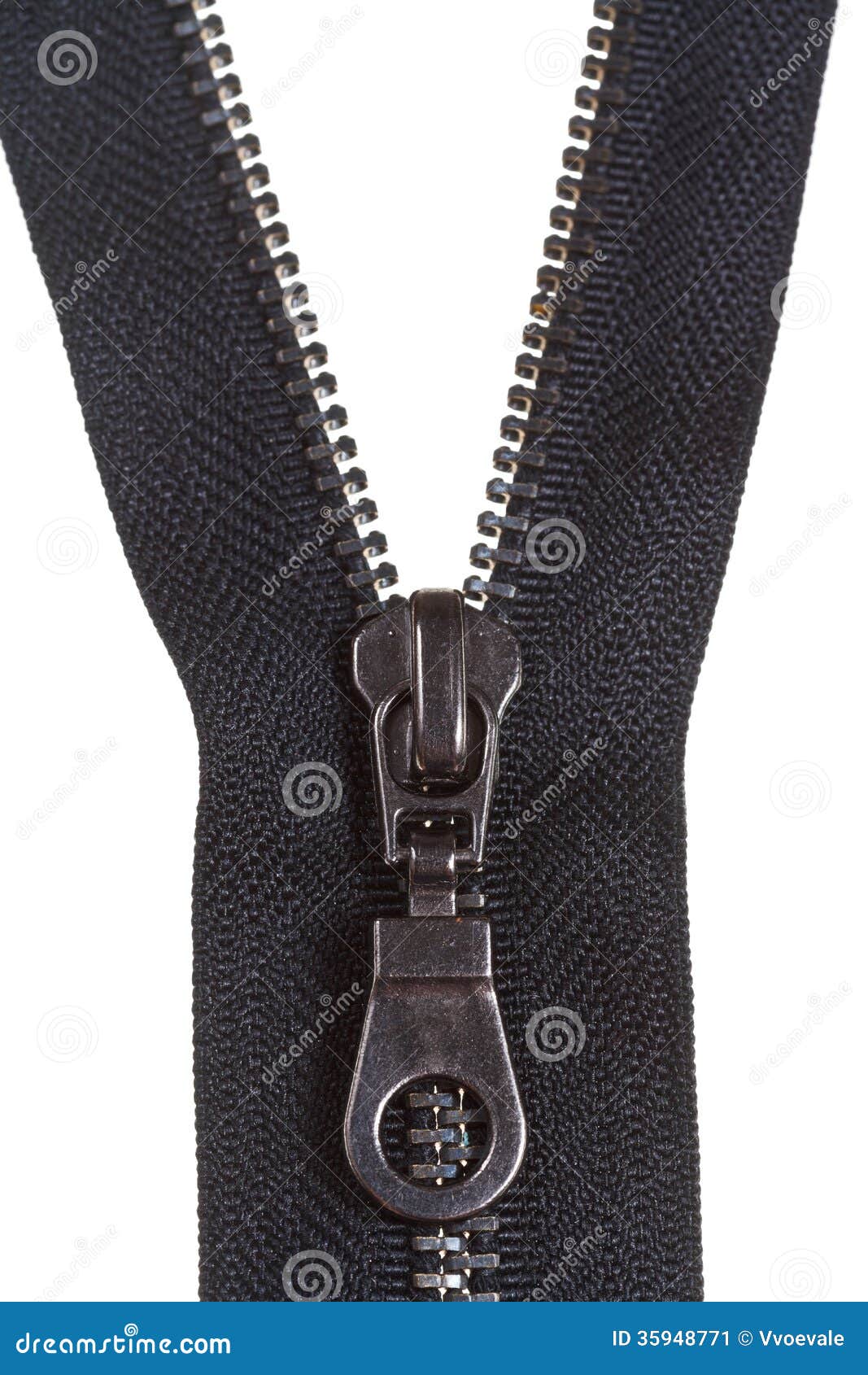 Metallic Black Zip Fastener Close Up Stock Image - Image of teeth ...