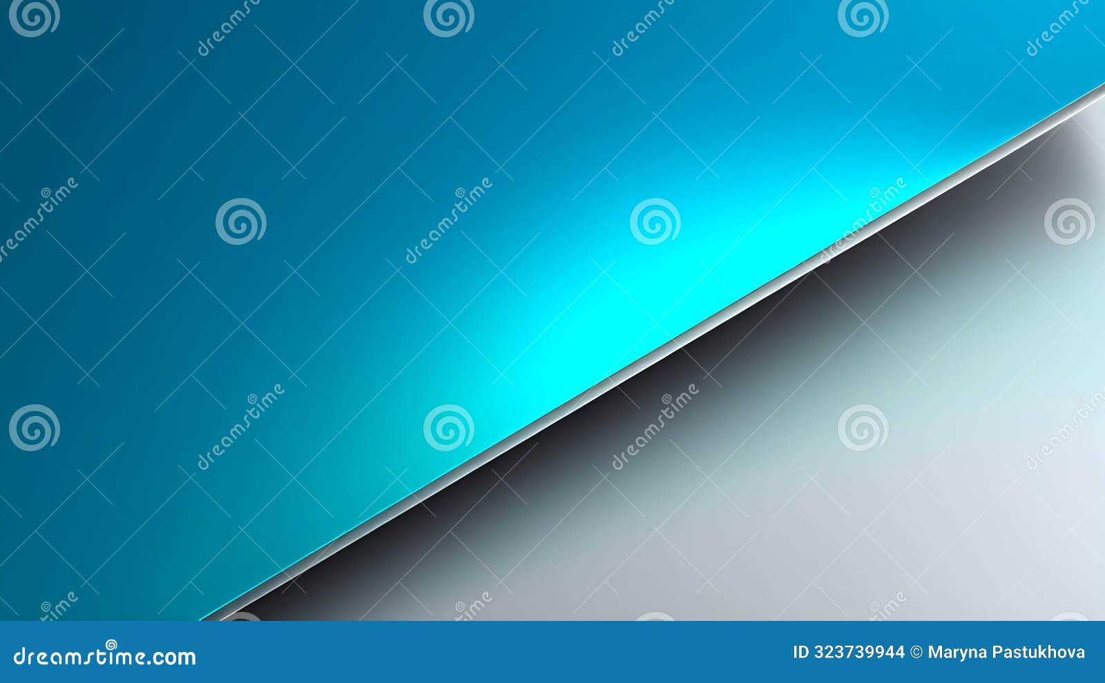 Metallic Blue Background Superimposed on Gray Background Diagonally ...