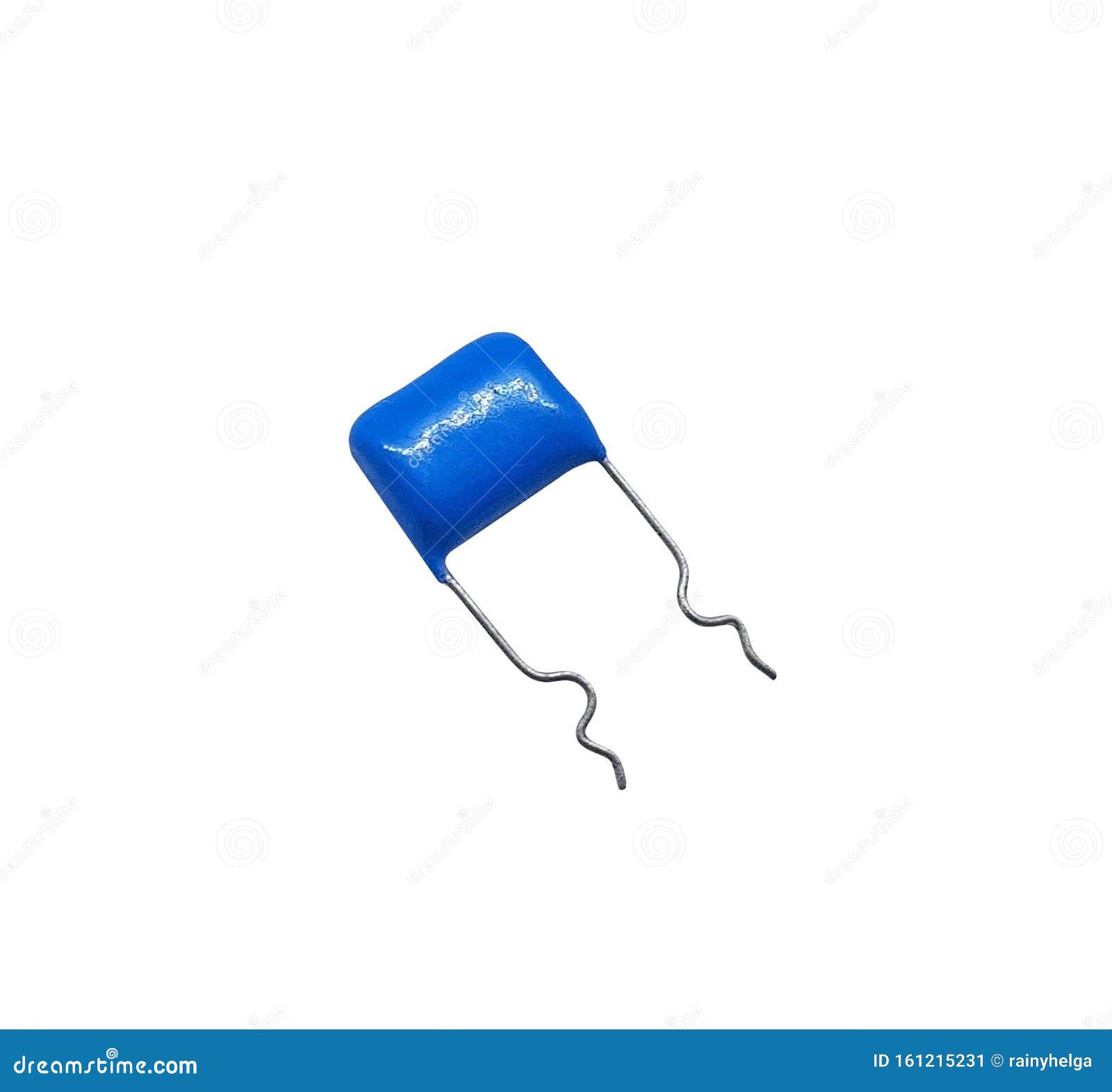 Metallic Blue Capacitor on the White Background Stock Image - Image of ...