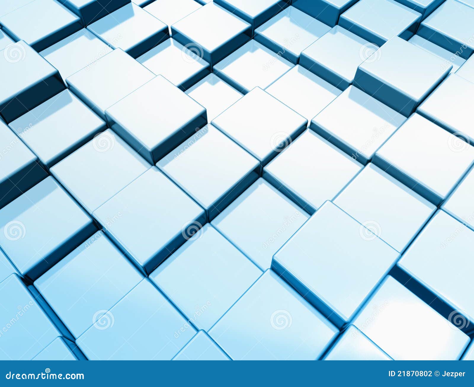 Metallic Blue Cube Background Stock Illustration - Illustration of ...