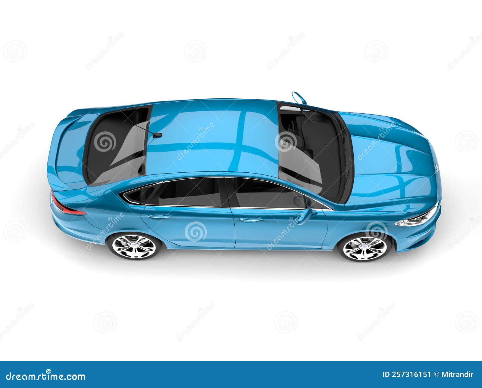 Metallic Blue Mazda 3 2019 - 2022 Model - Back View Editorial Image ...