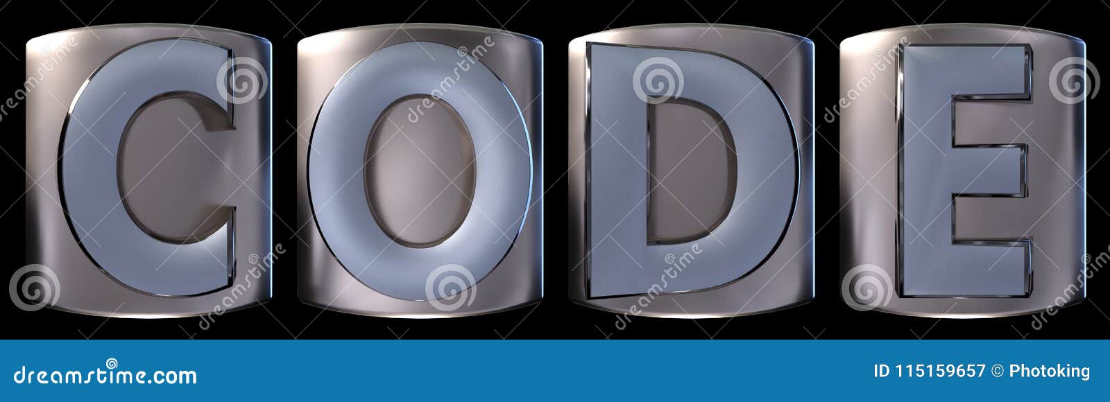 3d Metallic Code Padlock Isolated On White Background. High Resolution ...