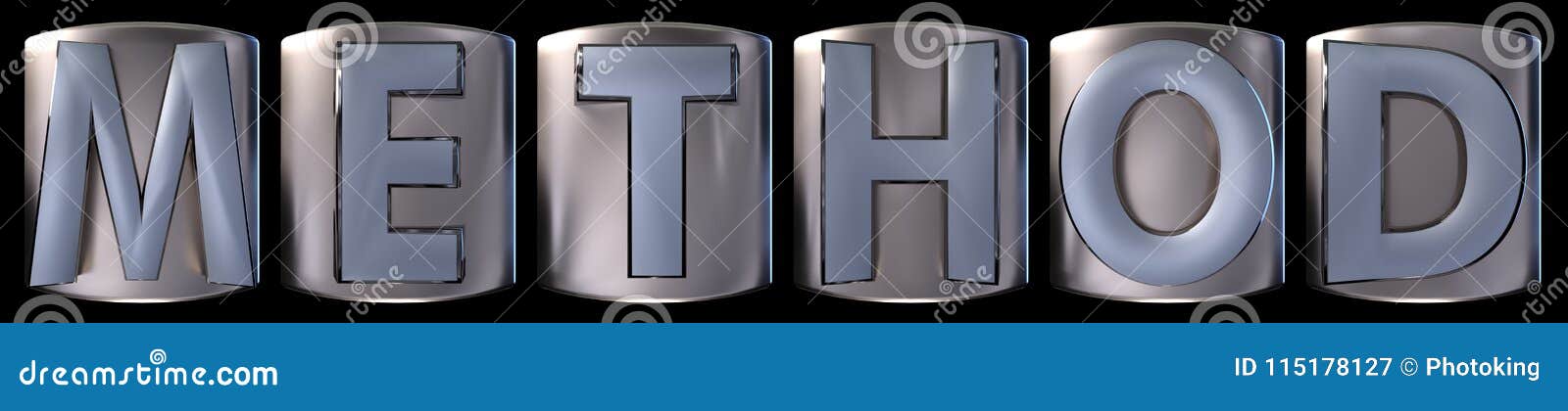 Metallic method word stock illustration. Illustration of retro - 115178127