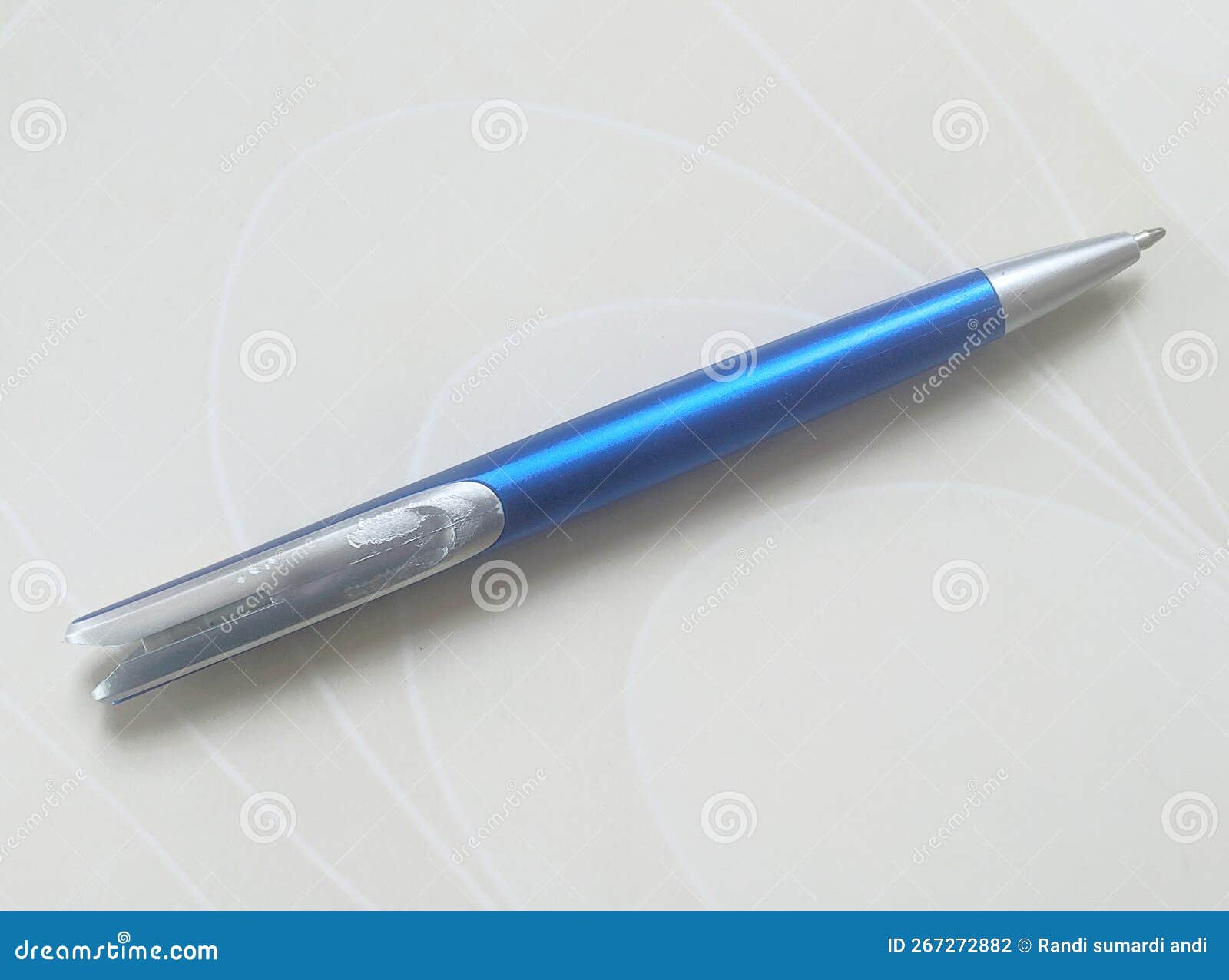 Metallic Blue and Silver Pens Stock Photo - Image of organ, silver ...